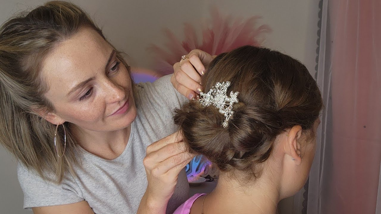 ASMR Perfectionist Elegant Hairstyle Up-Do - Hair Brushing, Combing ...