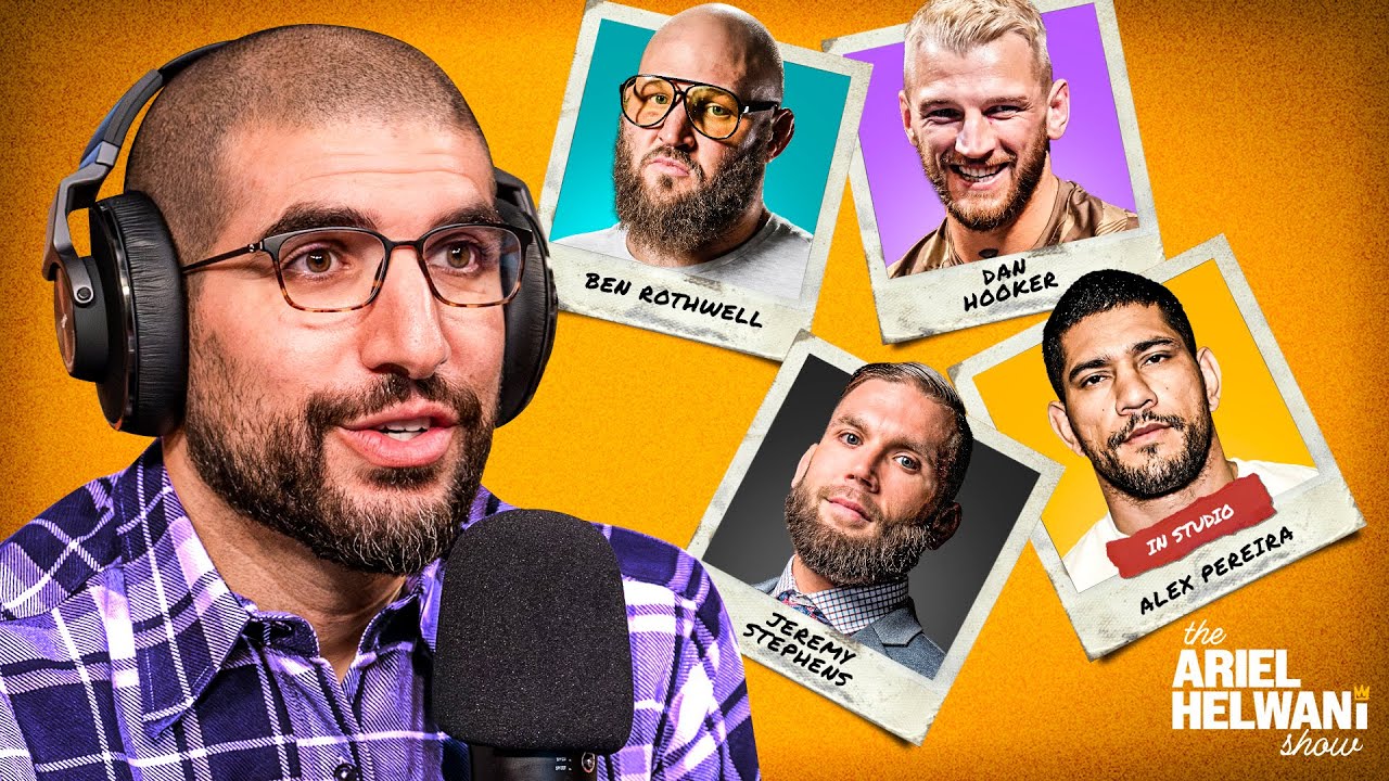 Alex Pereira in studio, Dan Hooker, Jeremy Stephens, Ben Rothwell ...