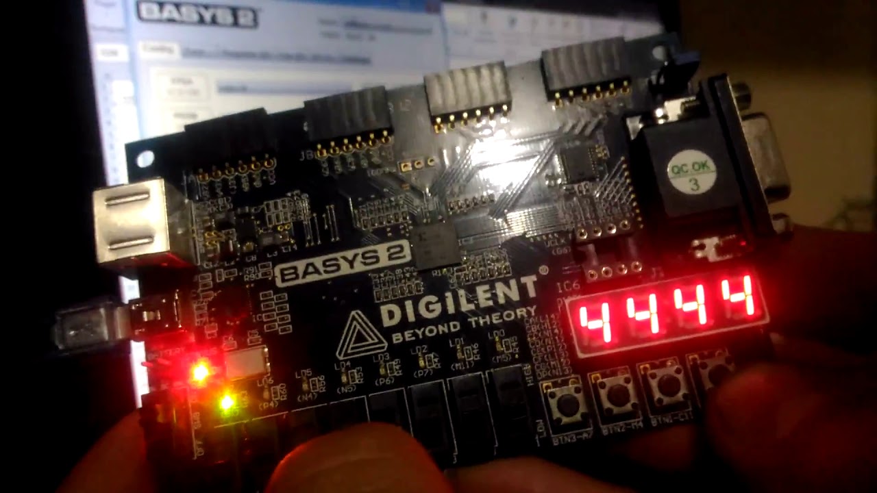 visualización de 0 a 9 en la basys 2 - YouTube