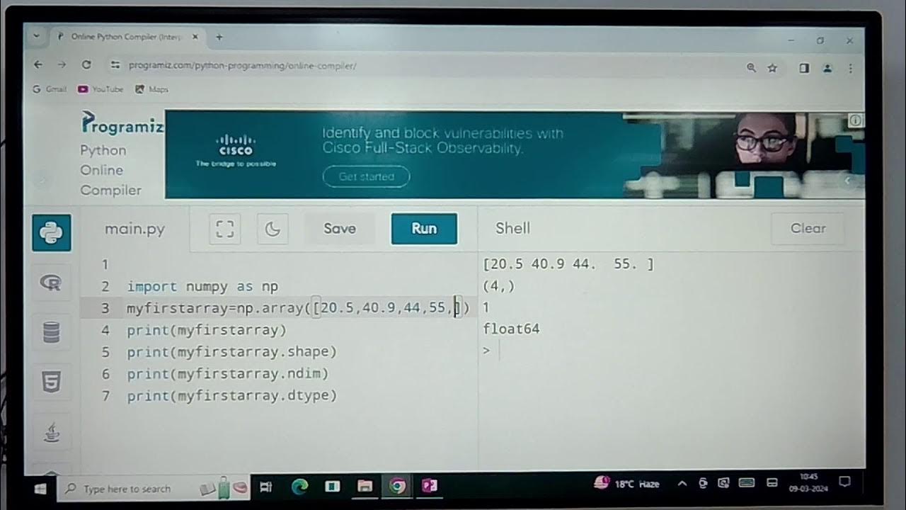 Data Interpretation & Visualisation Using Python - Numpy by Dr. Charu Gupta - YouTube