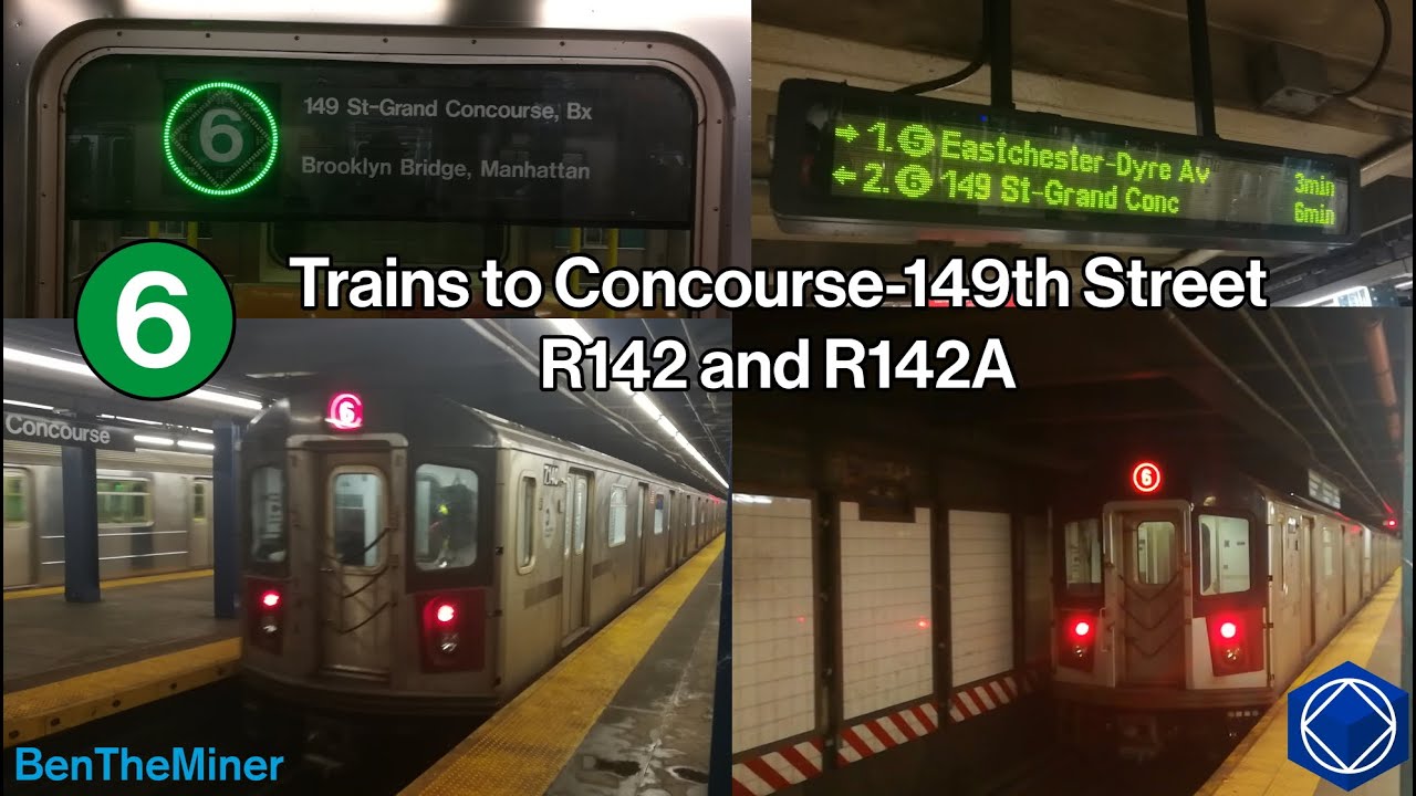 MTA NYC Subway: R142/A 6 Trains to 149 St-Concourse - YouTube