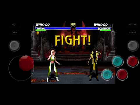 kitana and Sonya versus nightwolf and scorpion ultimate mortal Kombat 3 arcade