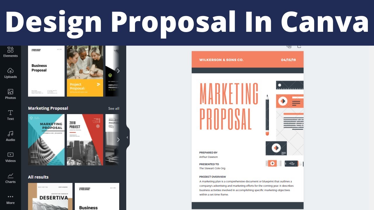 How to design Proposal In canva.com - Guru Helper - YouTube