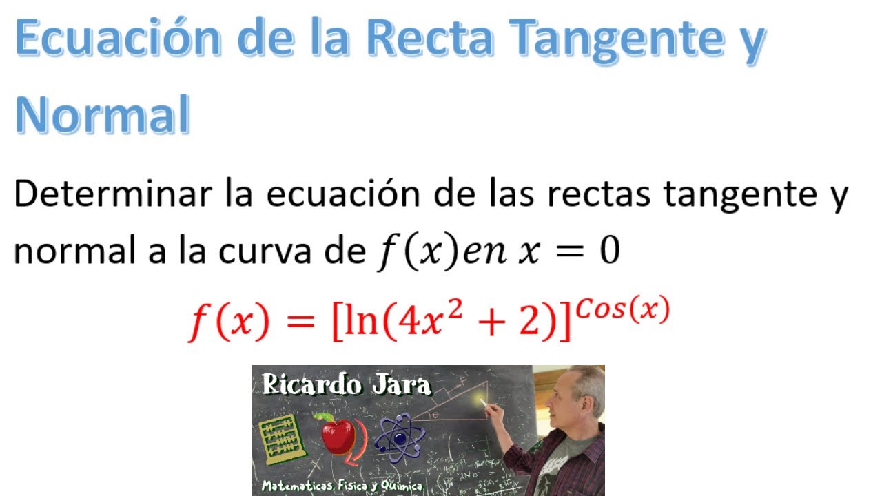 Ecuaciones de la Recta Tangente y la Recta Normal - YouTube