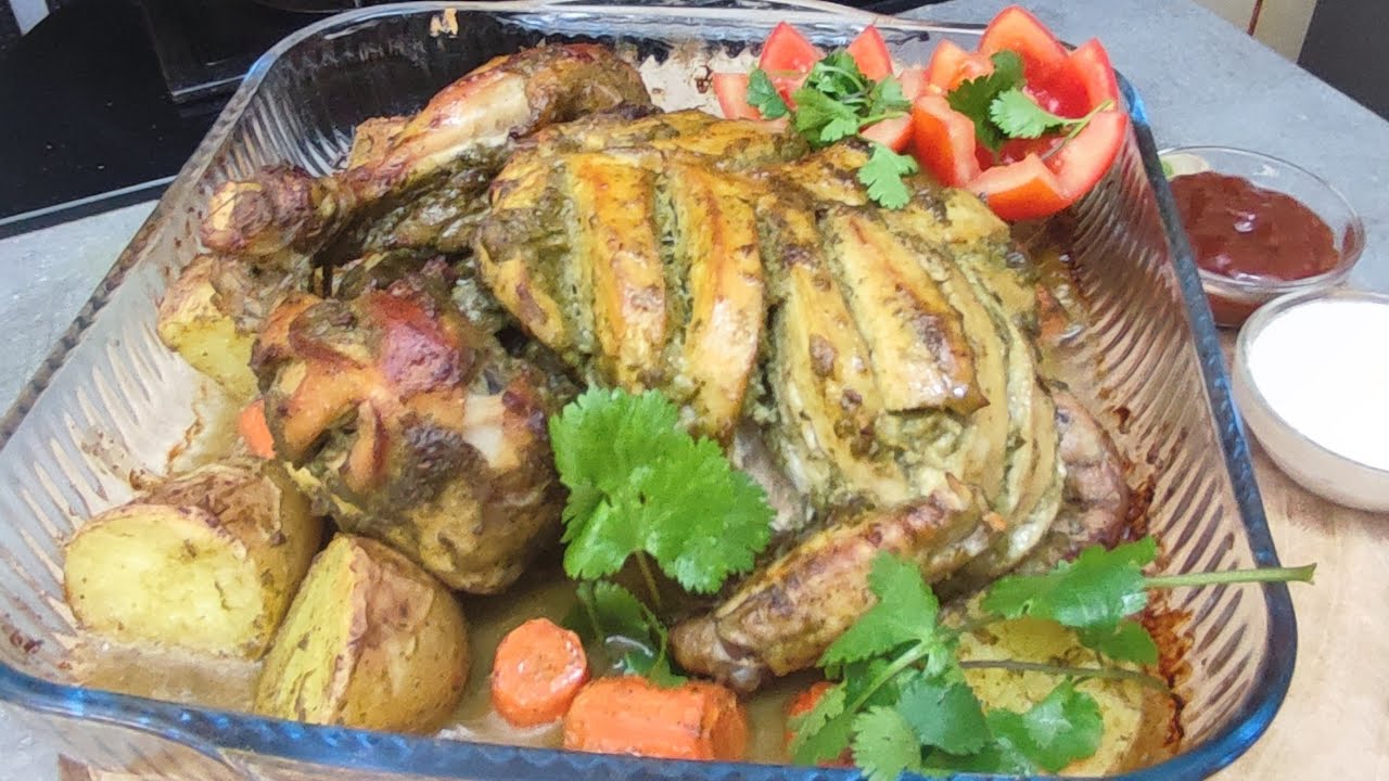 Spicy Green Masala Charga recipe | #chicken #charga | Chicken Charga ...