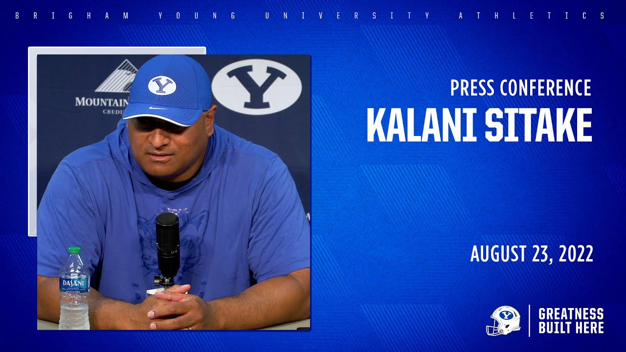 BYU Football | Press Briefing | Kalani Sitake | August 23, 2022 - YouTube