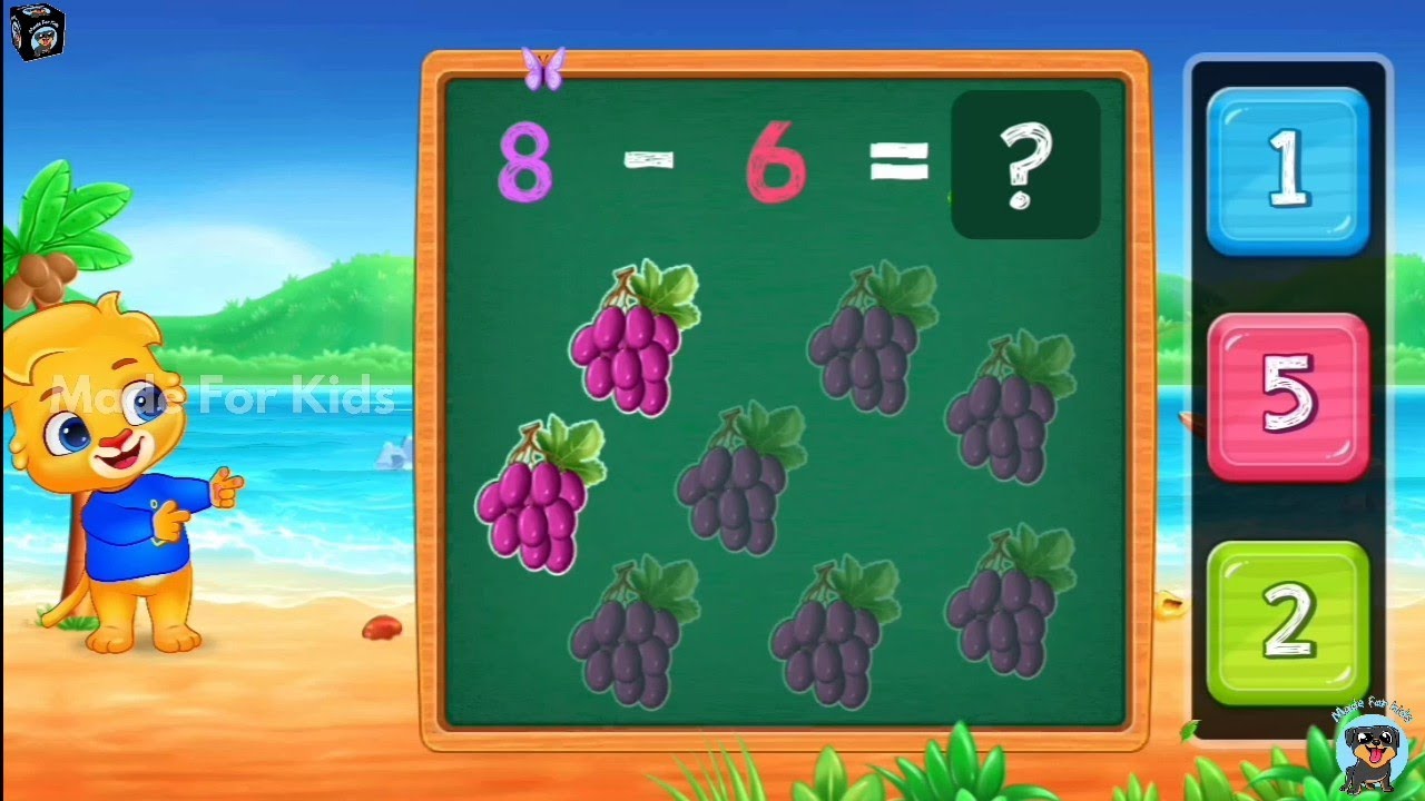 subtracting fun math part 7 kids cartoon education entertainment #made ...