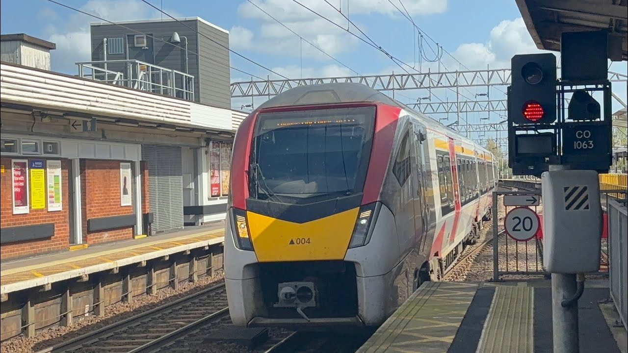 GA Stadler FLIRT Class 745004 leaving Colchester on 1P39 from Norwich ...