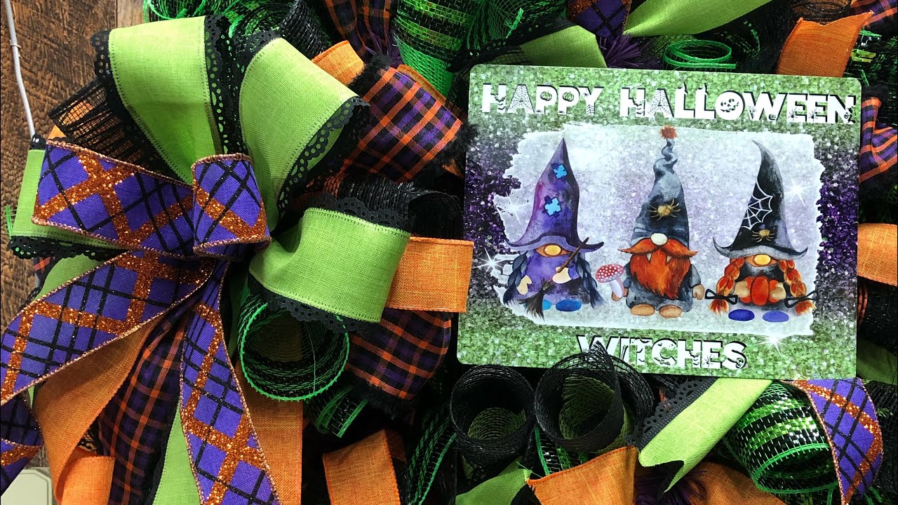 How to make a Ruffle Halloween wreath with Hard Working Mom - YouTube