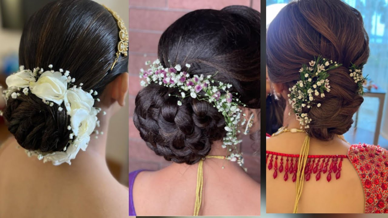Bun design / Beautiful flower wala bun design👌/ trending fashion with ...