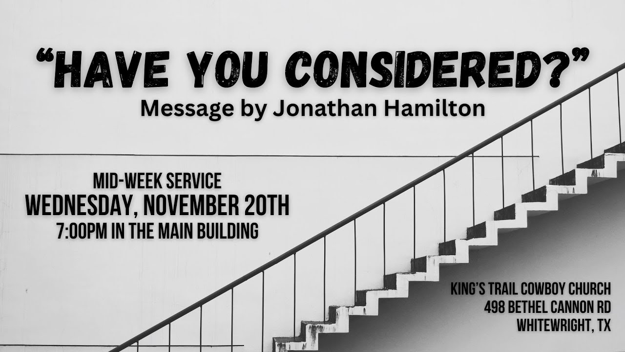 "Have You Considered?" - Johnathan Hamilton - YouTube