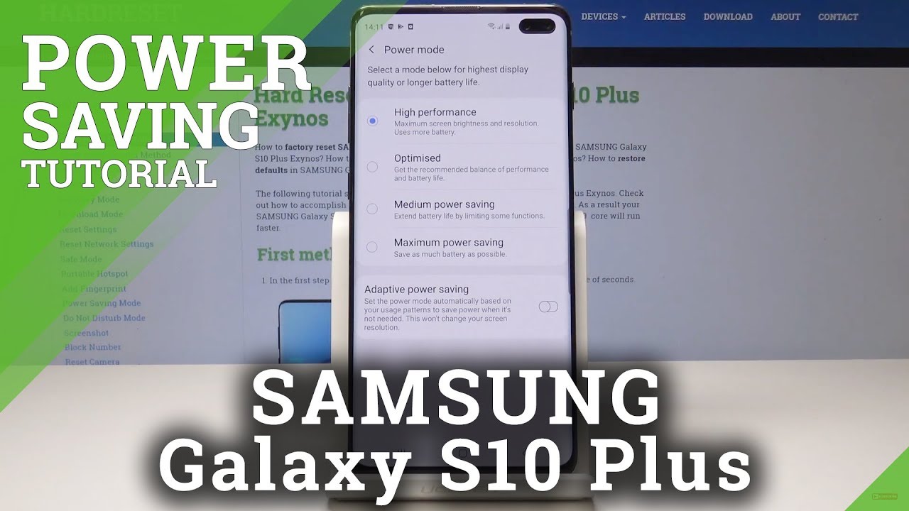 How to Save Battery in Samsung Galaxy S10 Plus - Power Saving Mode ...