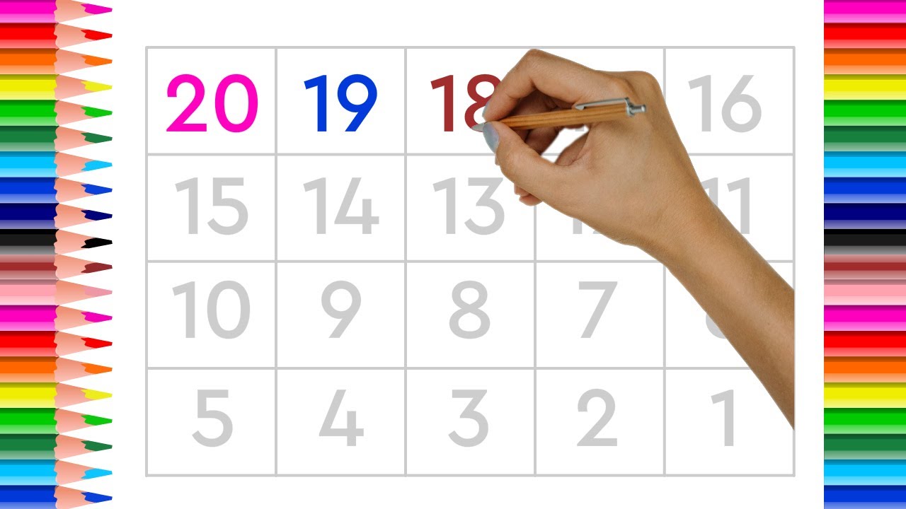 Reverse Counting 100 to 1 ( 20 to 1 ) with learning Toy | Numbers for ...