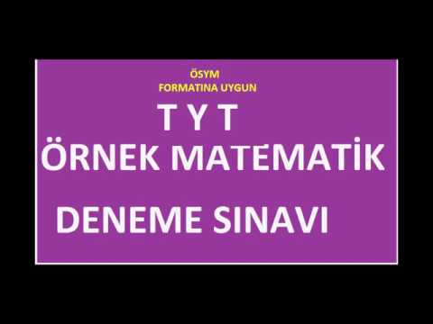 ÖSYM TYT Matematik Örnek Deneme Sınavı ve Çözümleri