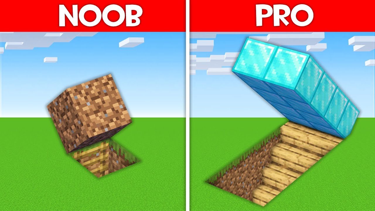 Minecraft Battle: DIRT vs DIAMOND BASE BUILD CHALLENGE - NOOB vs PRO vs ...