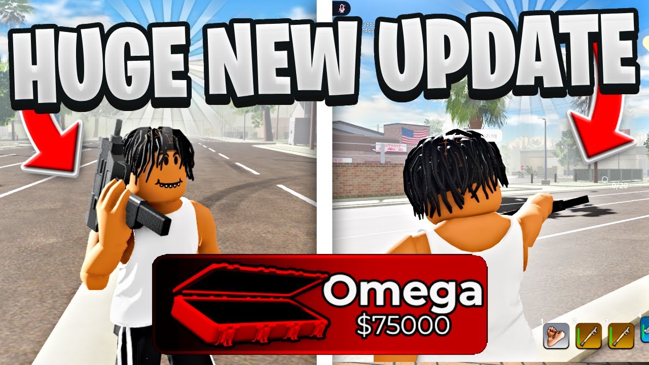 HUGE NEW UPDATE WITH NEW UZI AND OMEGA CRATE IN ROBLOX BLOCKSPIN HOOD ...