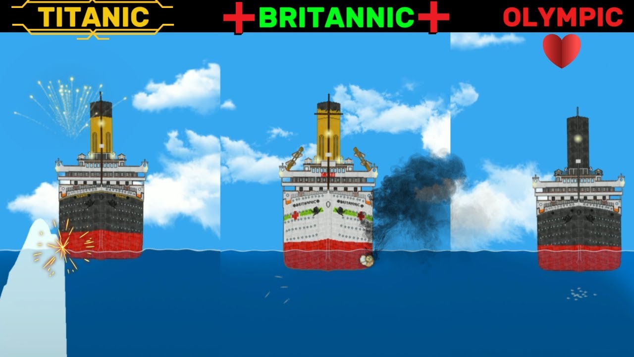 Recreating the Sinking of Titanic, Britannic and Olympic in Floating ...