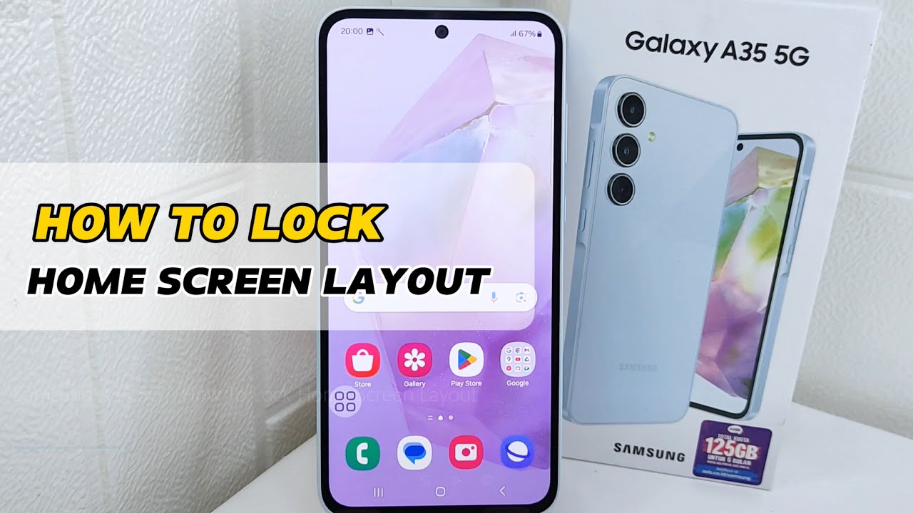 Samsung A35 5G | How To Lock Home Screen Layout - YouTube