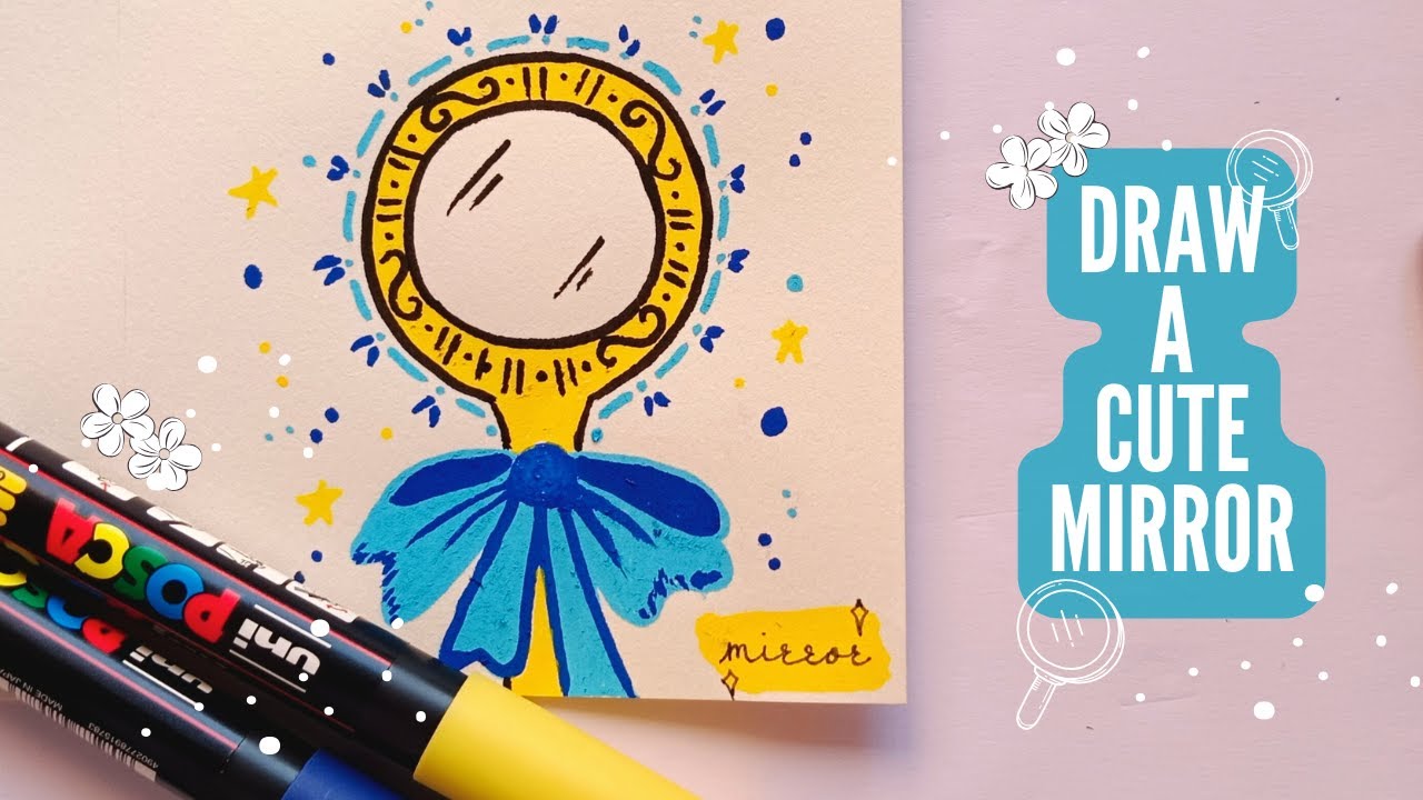 paint a hand-mirror🪞with me | posca markers - YouTube