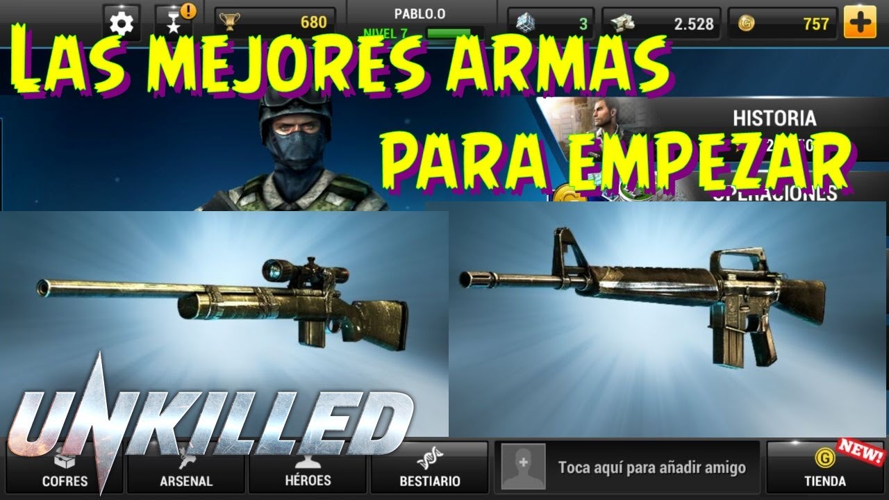 Unkilled : las mejores armas para empezar - YouTube