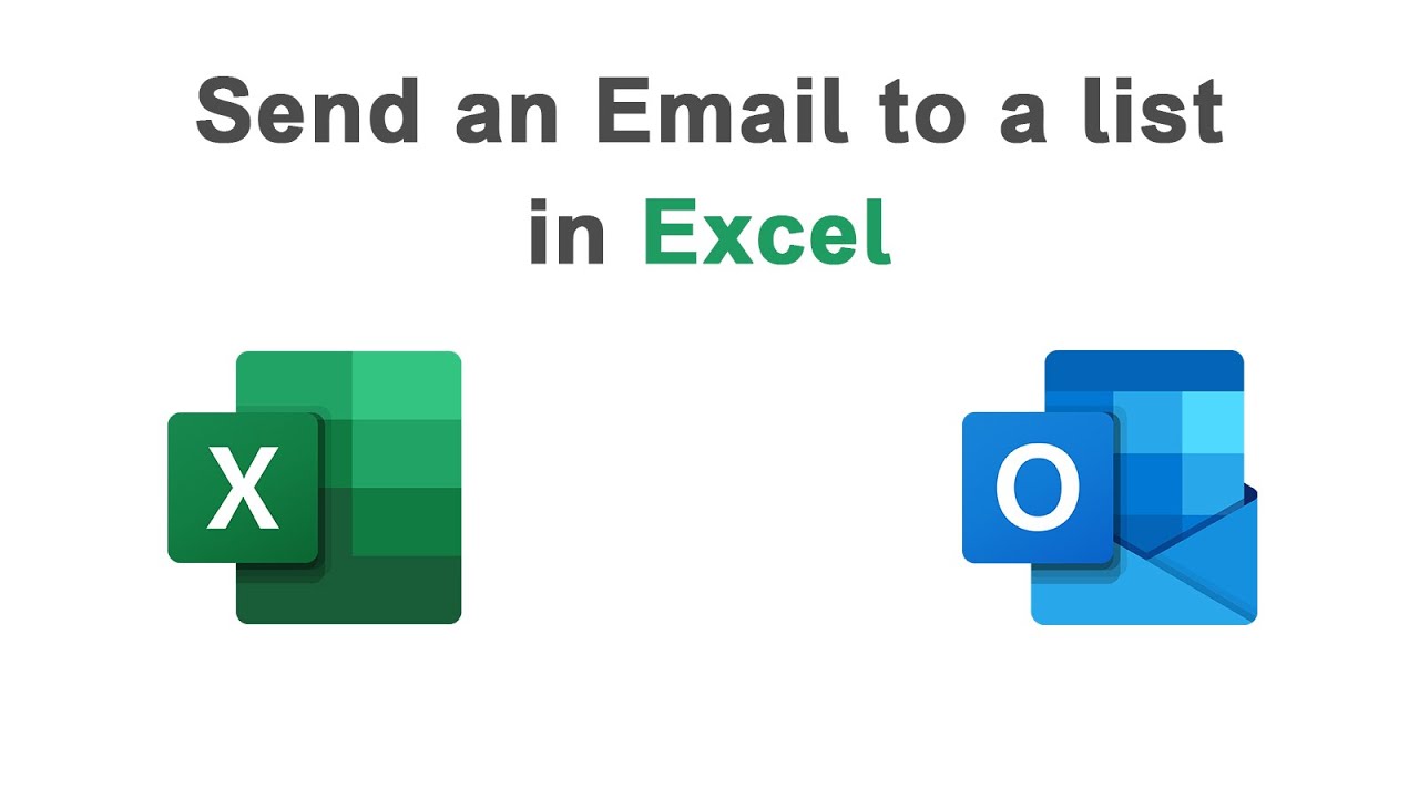 Send Email To A List In Excel Using Outlook YouTube Send Email To A List In Excel Using Outlook YouTube