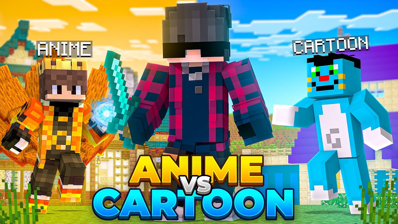 I Found a Secret 'ANIME VS CARTOON' Minecraft Server! - YouTube