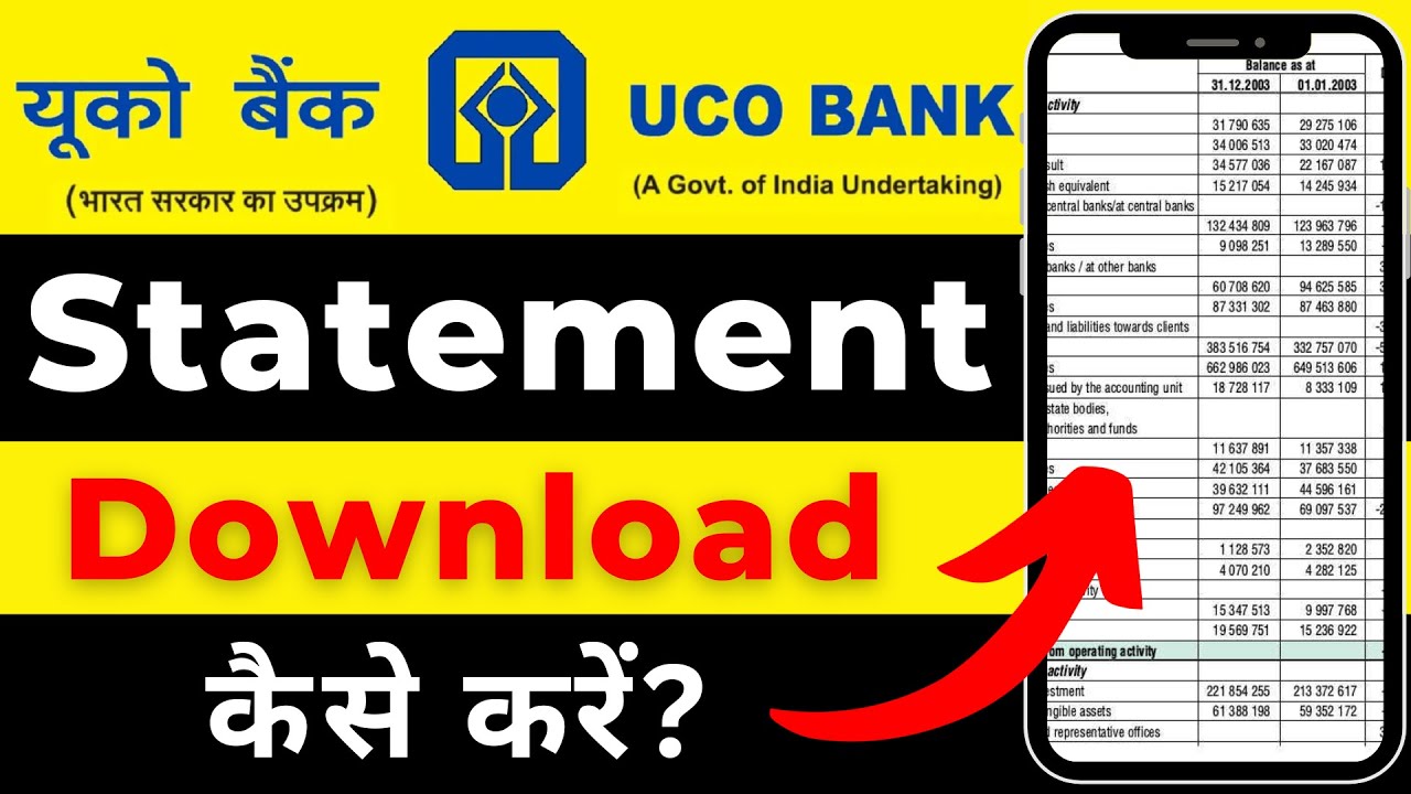 UCO Bank Statement Kaise Nikale Mobile Se | How to Download UCO Bank ...