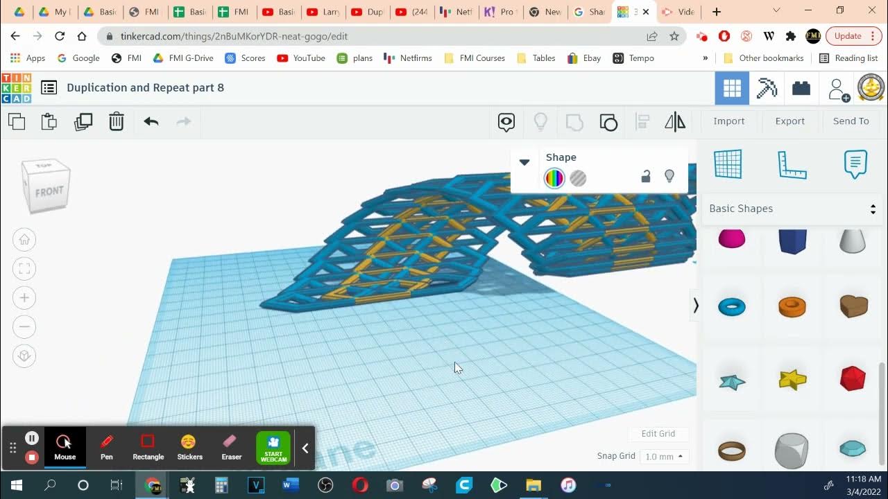 P08 Tinkercad Duplication And Repeat Part 8 Youtube
