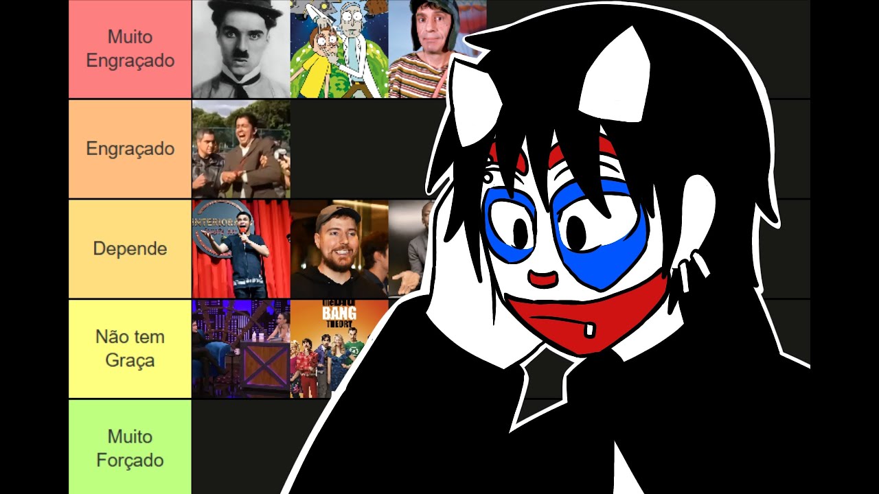 FIZ UMA TIER LIST DO HUMOR. - YouTube