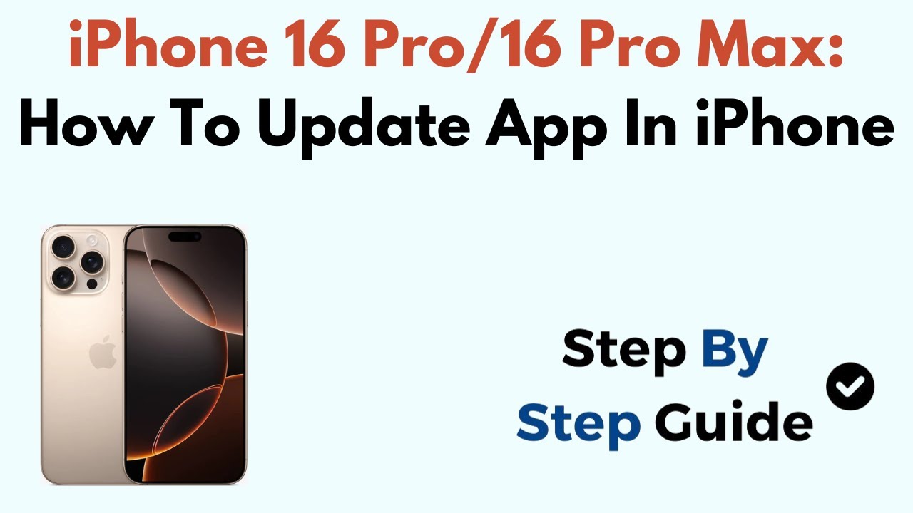 iPhone 16 Pro/16 Pro Max: How To Update App In iPhone - YouTube