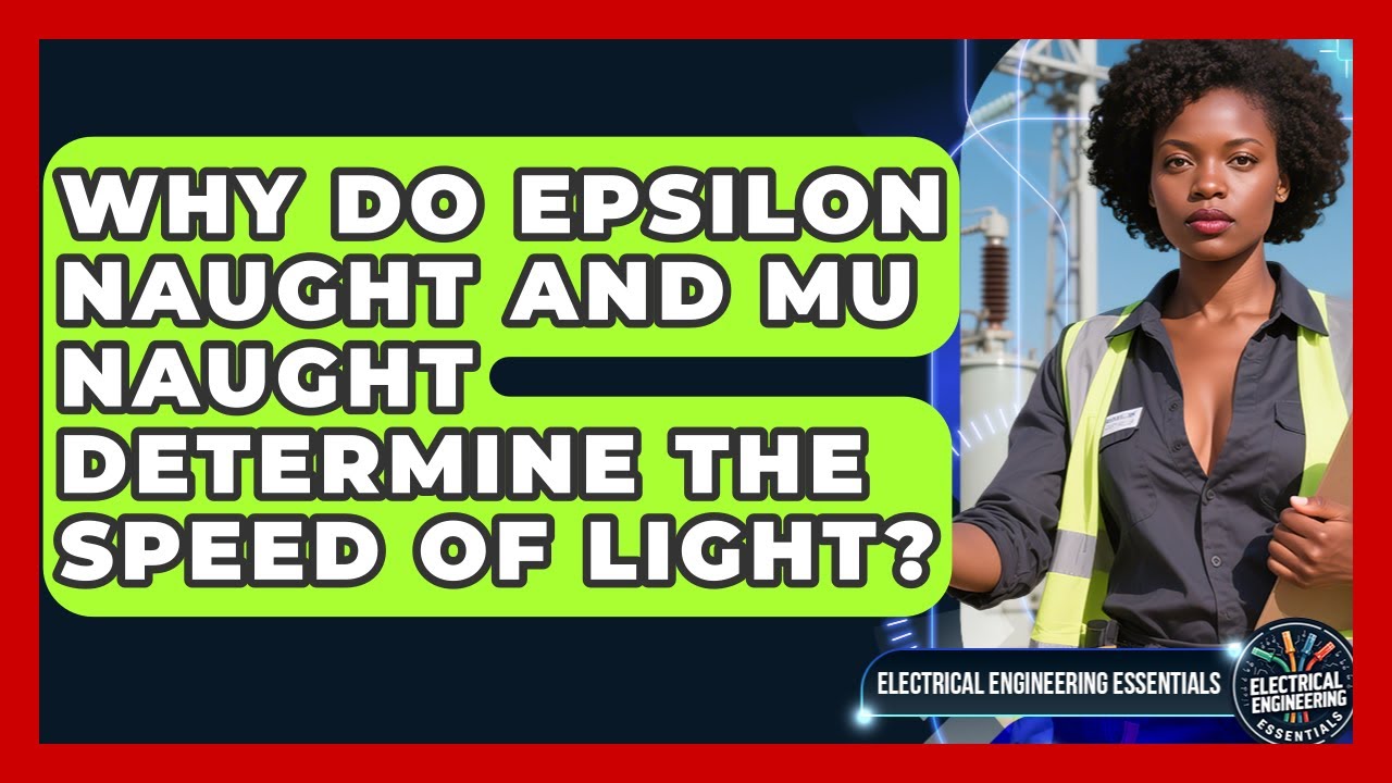 Why Do Epsilon Naught And Mu Naught Determine The Speed Of Light? - YouTube