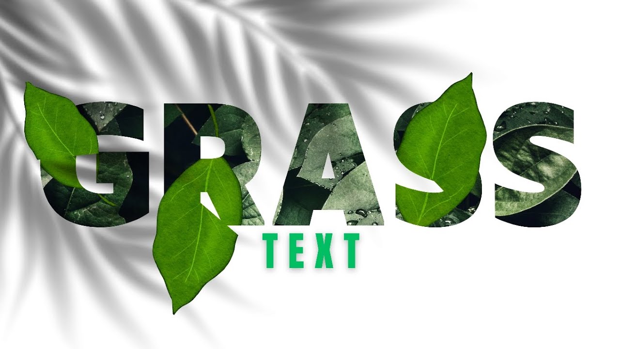 Typography | Step by step creating a Leaves Text on Canva - YouTube