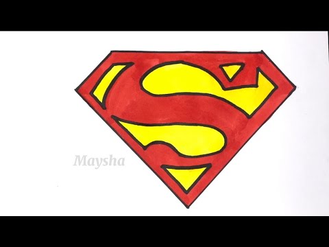 How to Draw the Superman Logo Drawing the Superman symbol - YouTube
