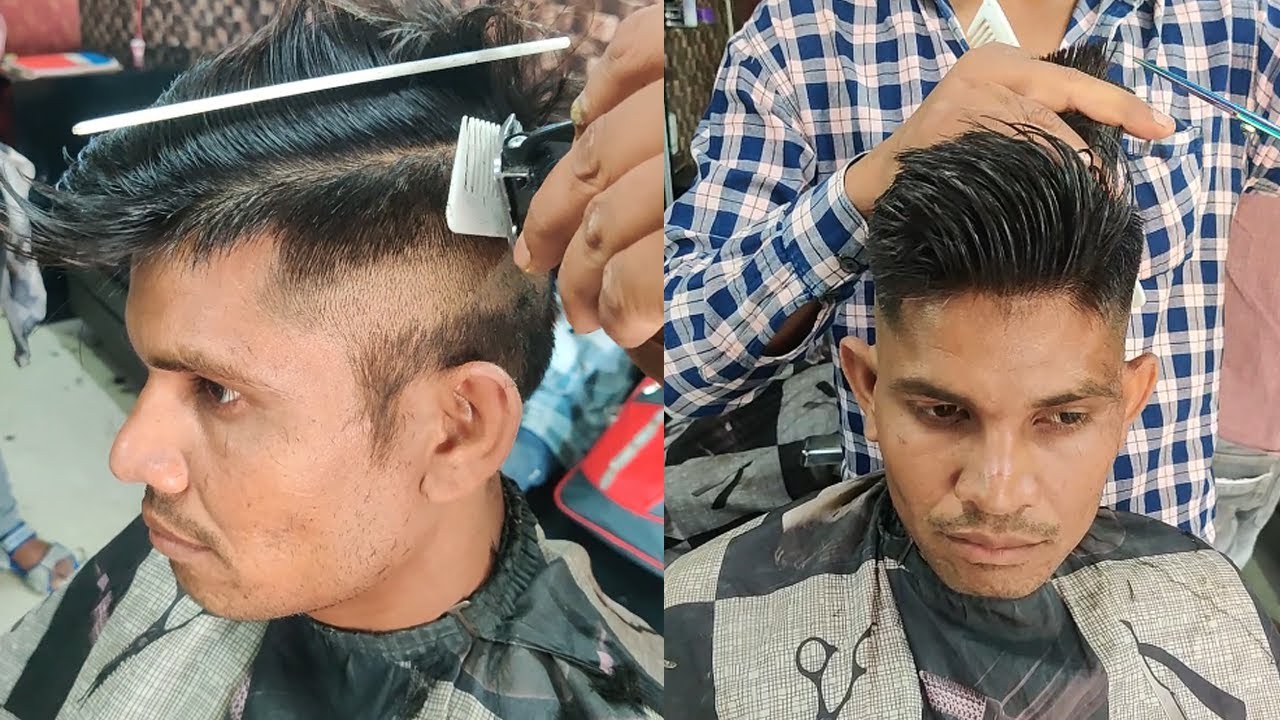 C-shaped hair cut done for my brother| new hairstyle| burst fade ...