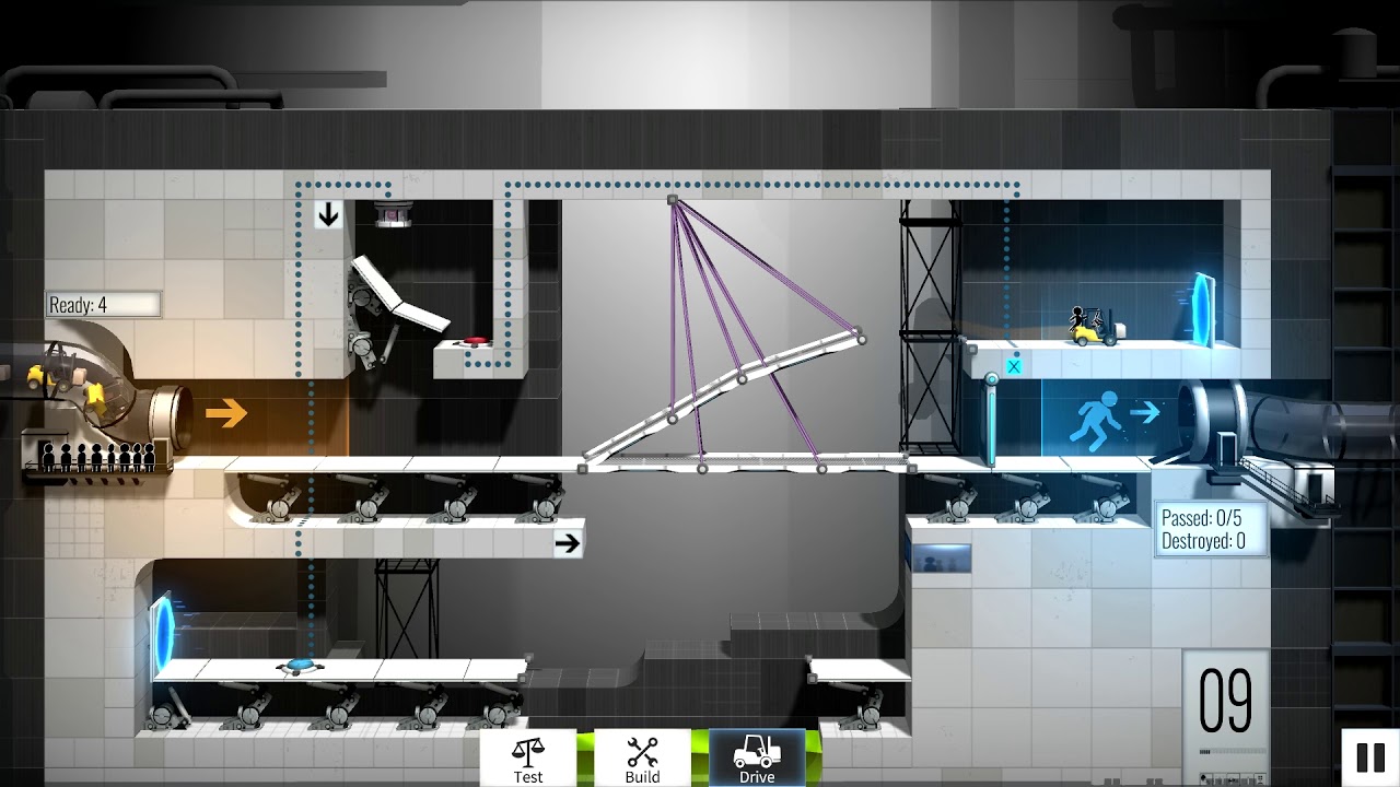 Bridge Constructor Portal - Level 9 - YouTube