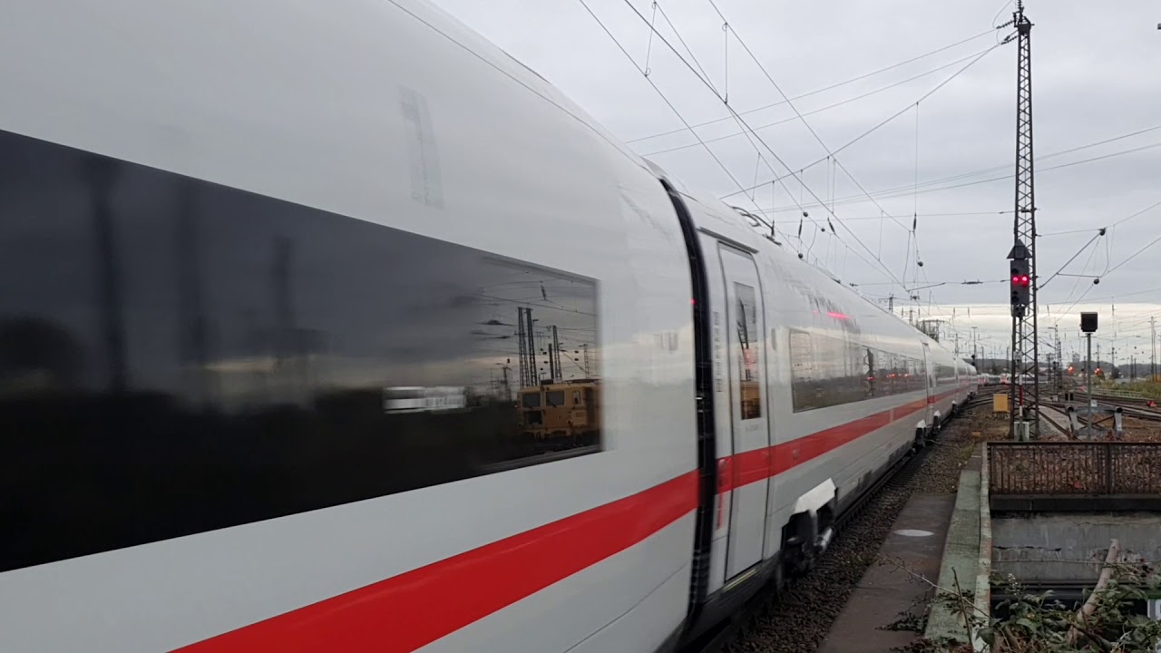 ICE 4 Testfahrten als 7-Teiler nach Berlin Ostbahnhof als ICE 641 - YouTube