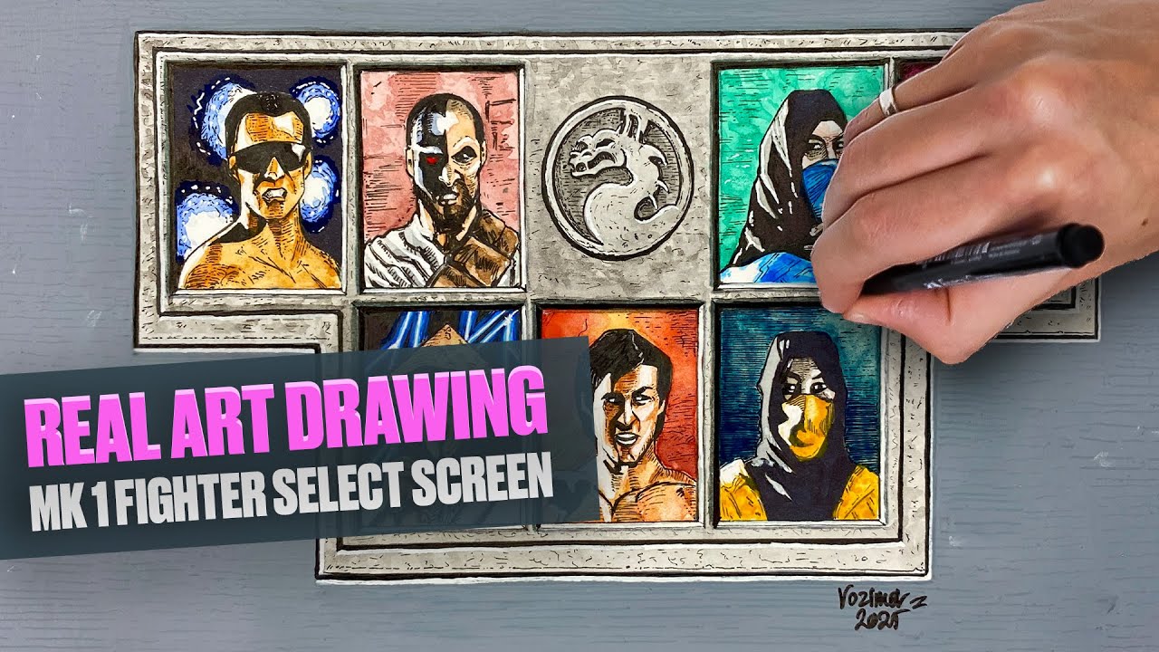 The Original MK Art | Drawing all characters from the first game of ...