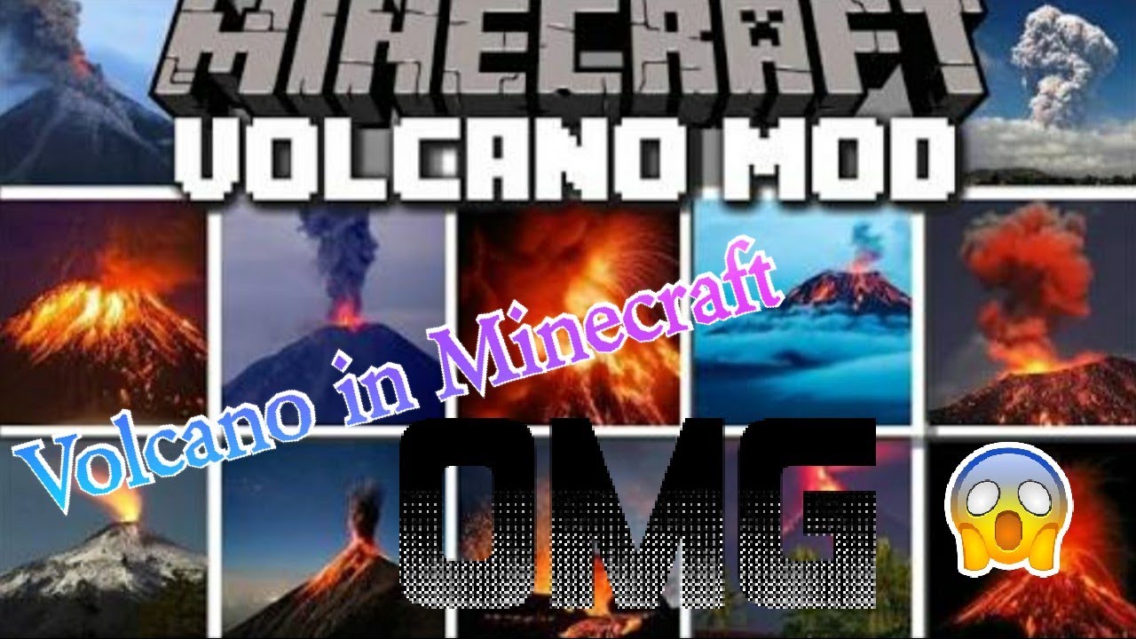 Minecraft: How to make a volcano in minecraft||Creating a volcano ...