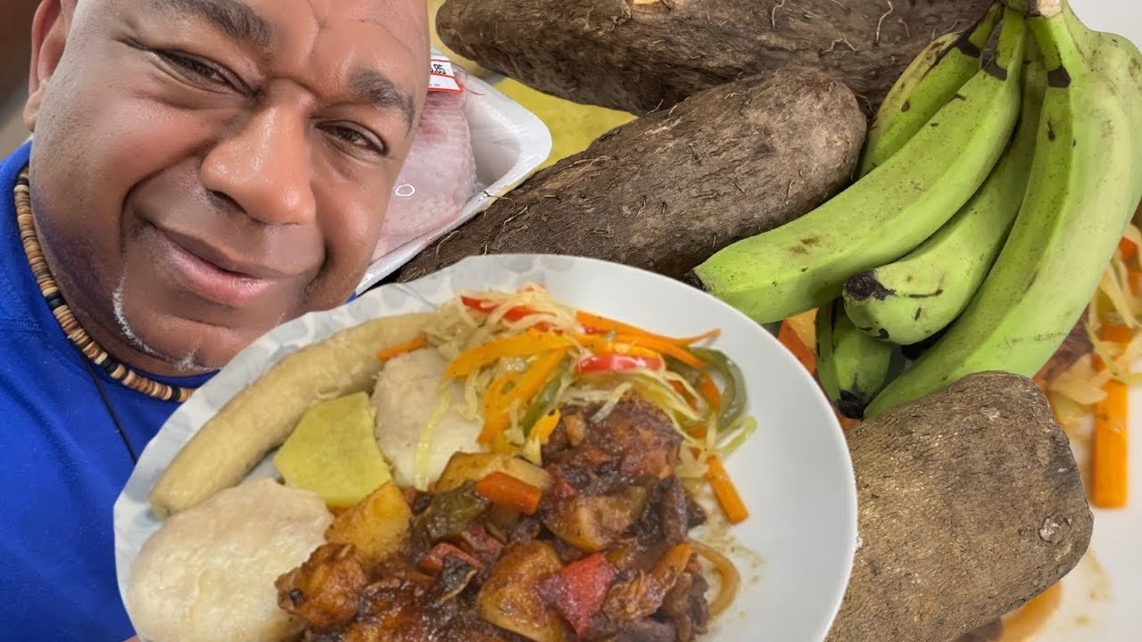 How to Make Brown Stew Chicken with Ground Provisions/ Jamaican Comfort ...