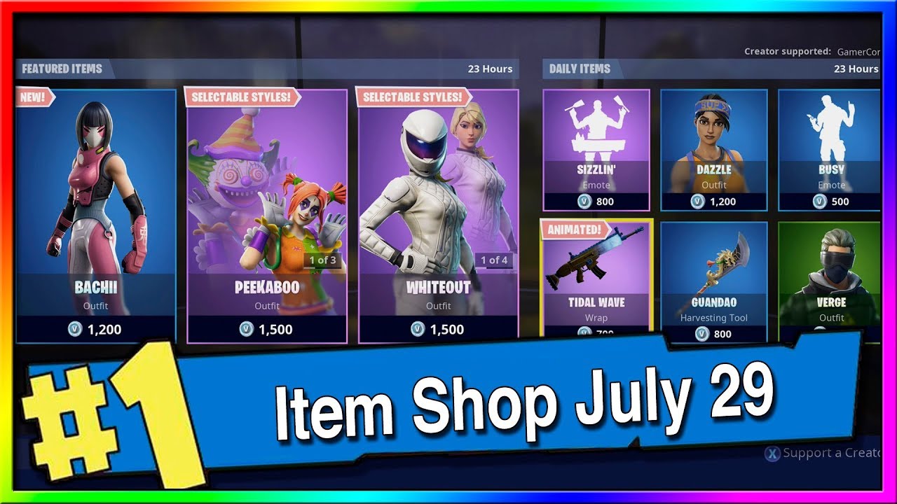Fortnite Item Shop NEW Bachii Skin! July 28th, 2019 (Fortnite Battle ...