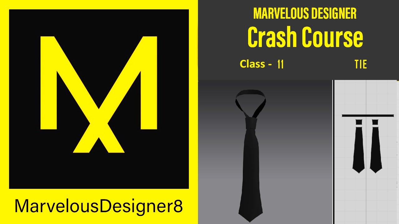 How to Create a Stylish Tie in Marvelous Designer | Step-by-Step ...