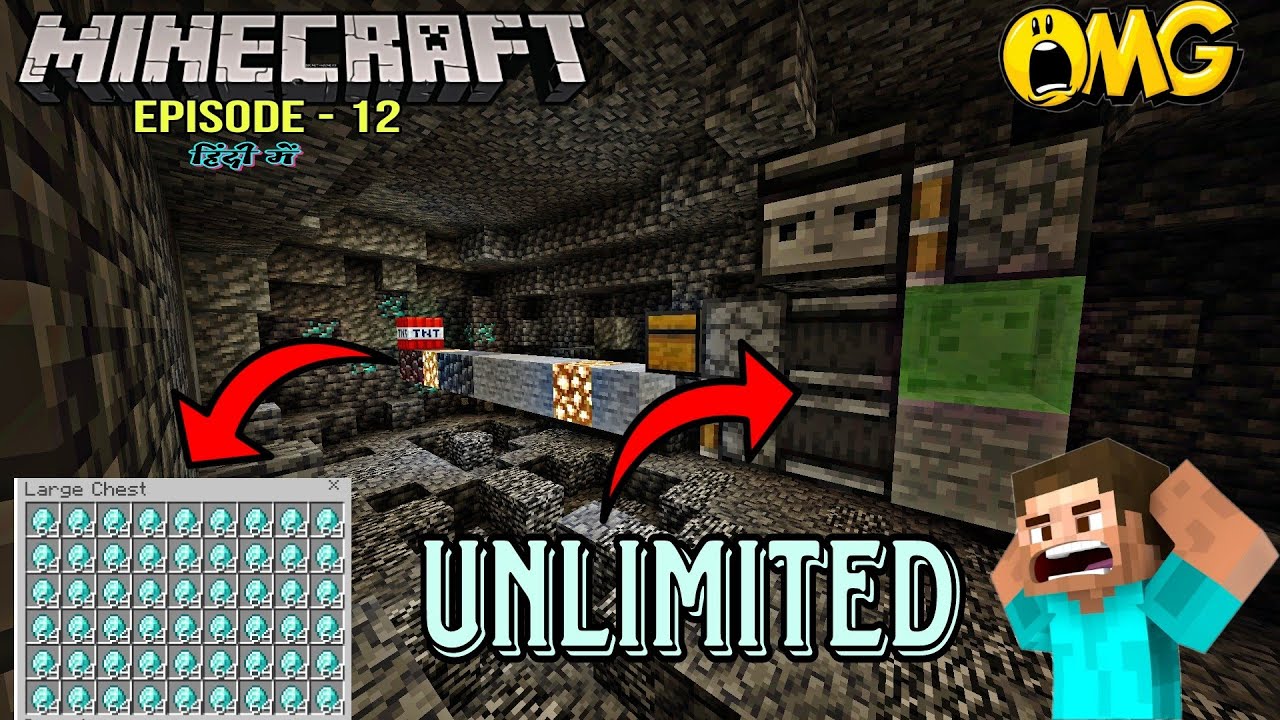 Automatic diamond mining machine in Minecraft bedrock 1.20|| - YouTube