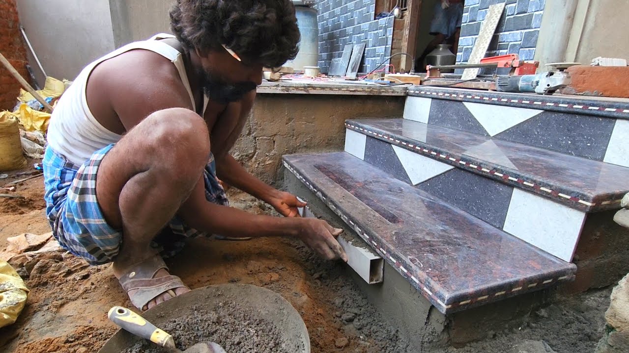 Install design Granite And Impressive Amazing Stairs design Making in ...