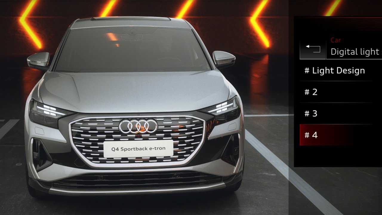 Audi individual Digital Light Signatures & Q4 Matrix Led - YouTube