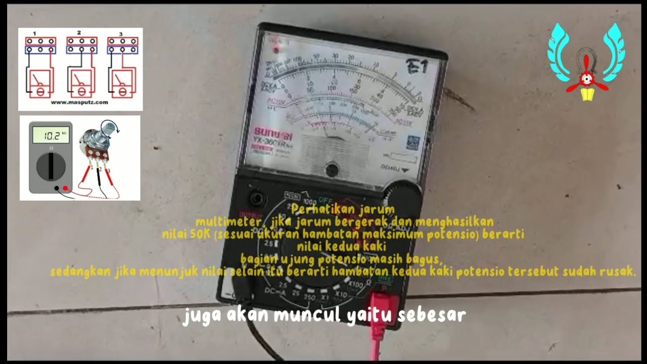 cara menguji potensiometer - YouTube
