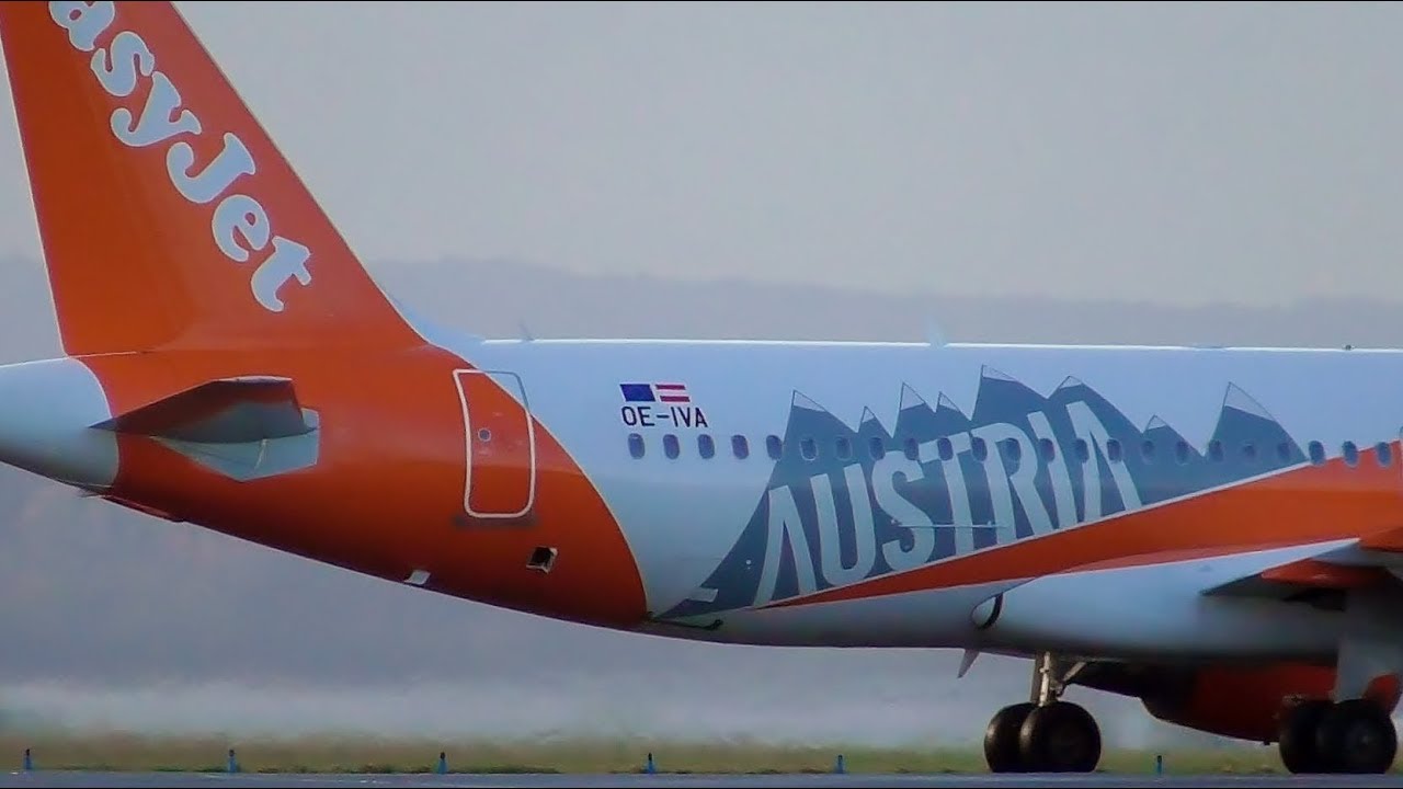 easyJet Europe "Austria" Livery A320 Landing at Liverpool Airport ...