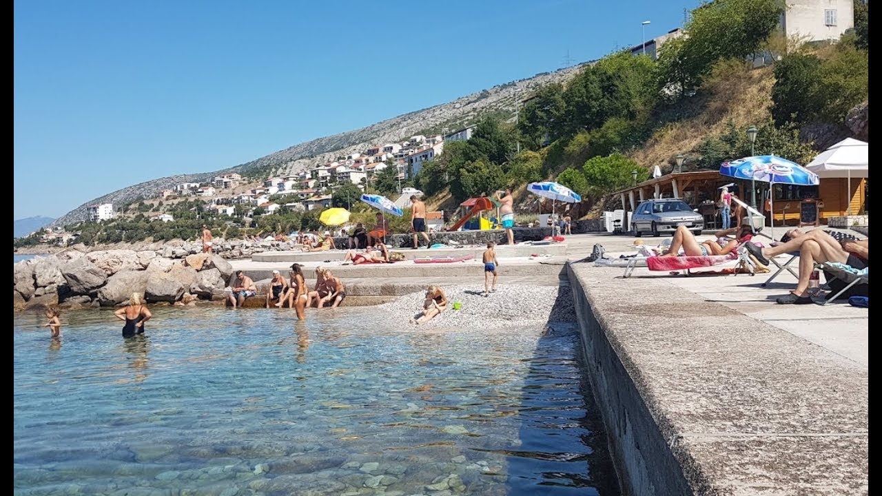 Camping and beach Skver Senj - Skver kamp i plaža - YouTube