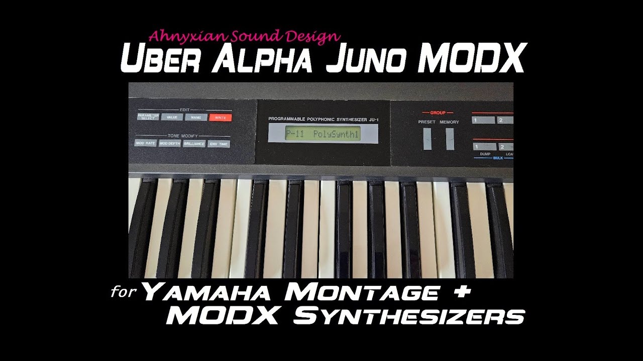 Uber Alpha Juno MODX Yamaha Montage MODX Synthesizer Sample Pack - YouTube