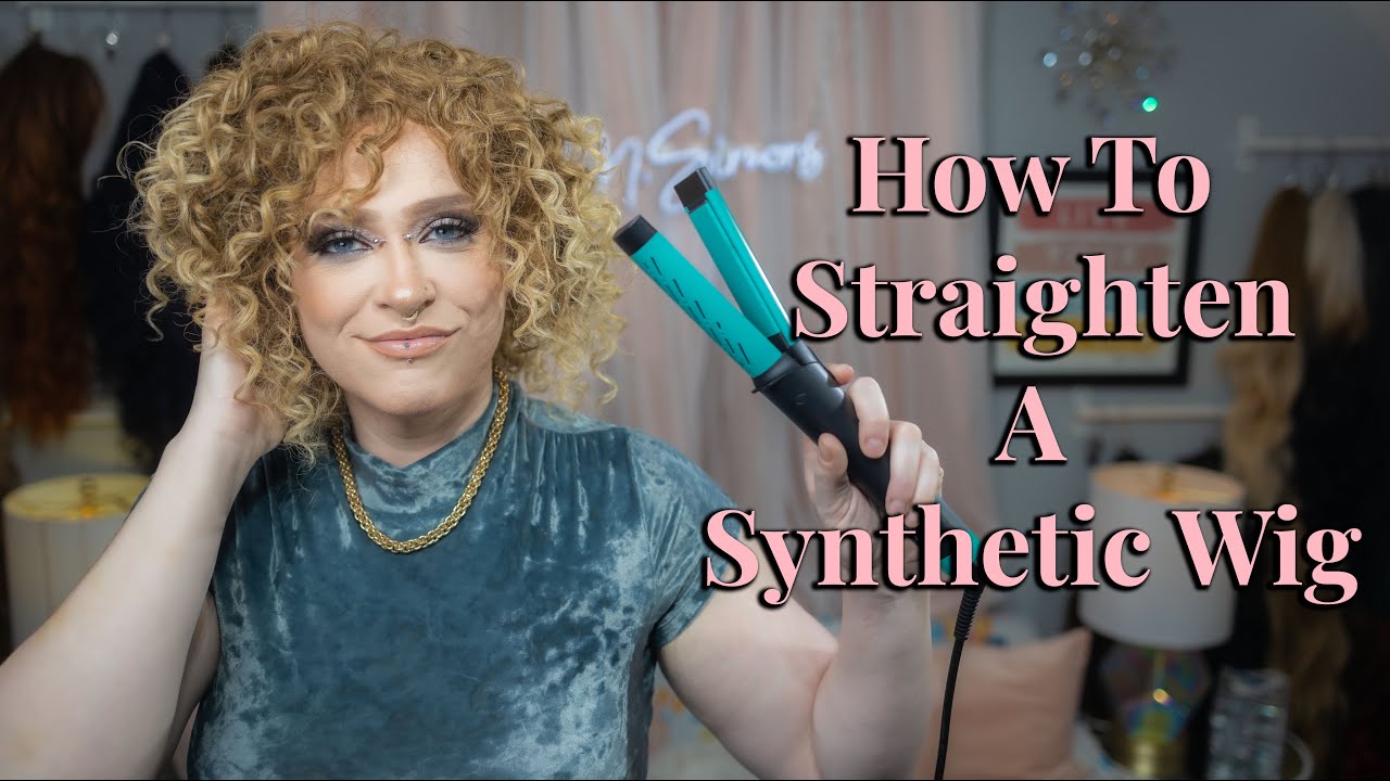 HOW TO STRAIGHTEN A SYNTHETIC WIG | Wig Tutorial Jesse M Simons - YouTube