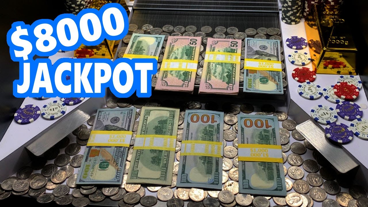 $8000 Jackpot | $1000 Buy In - Coin Pusher High Stakes - YouTube